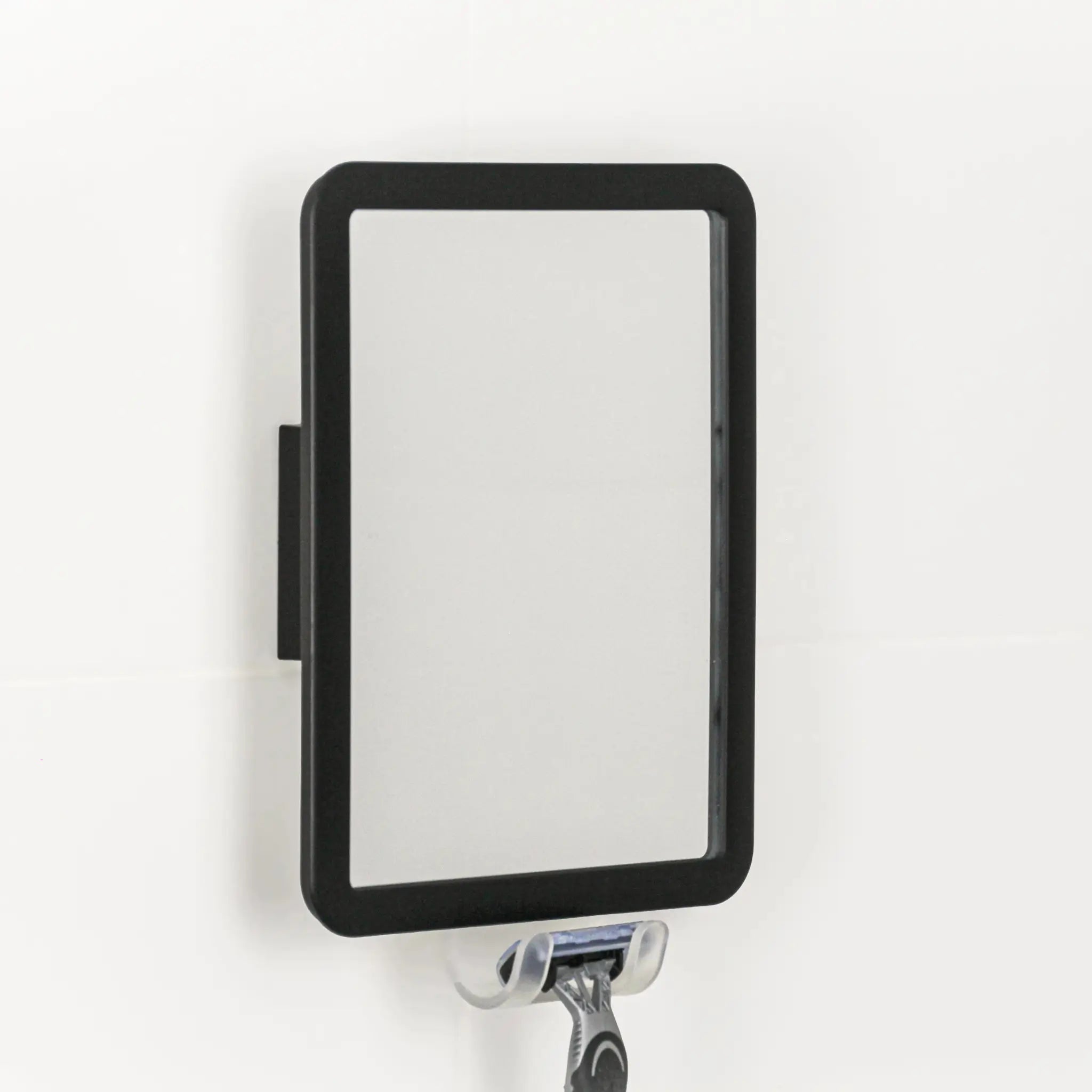 Matte Black Suction Fog Free Mirror – Fusion-Loc